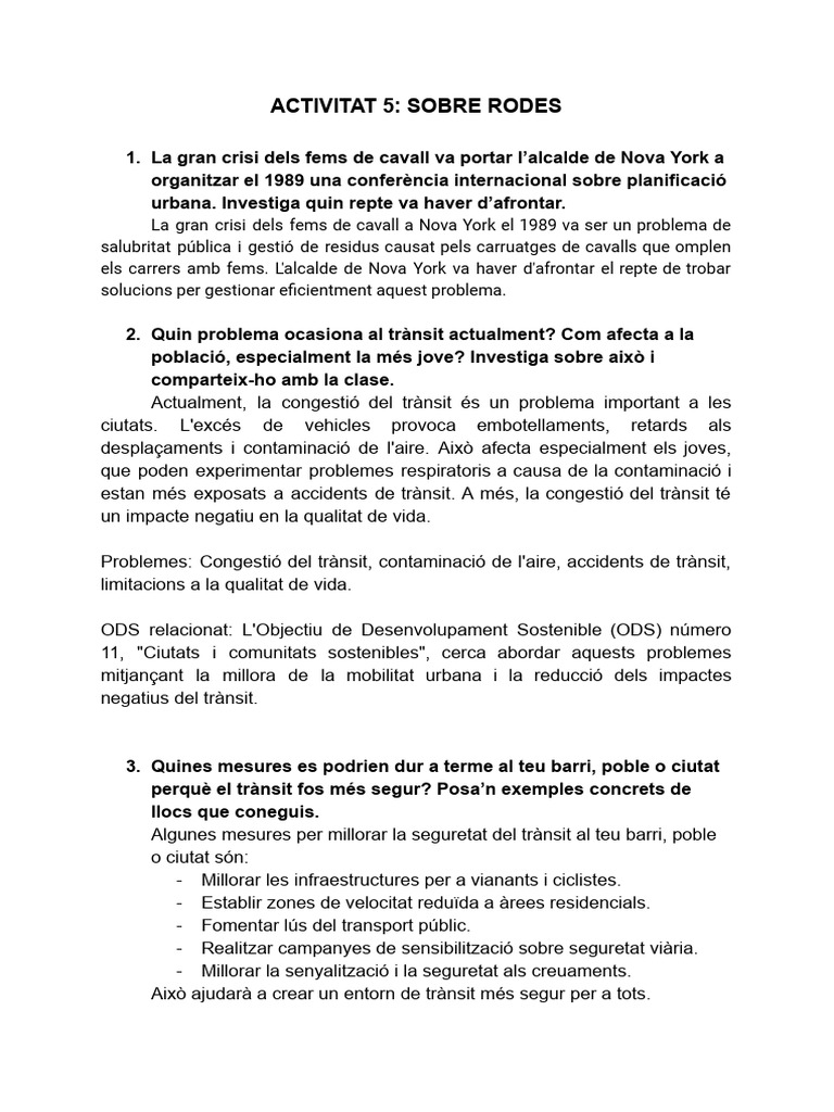 Activitat 5 - Sobre Rodes | PDF