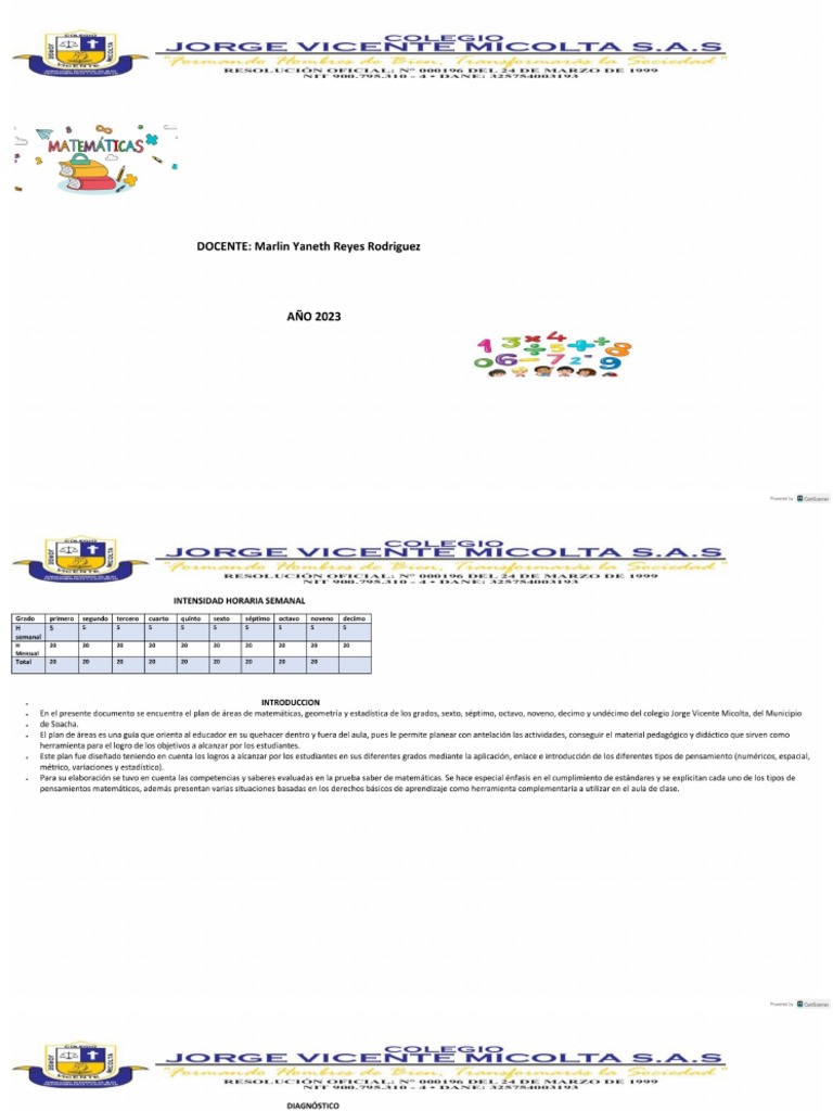Curriculo de Matematicas | PDF