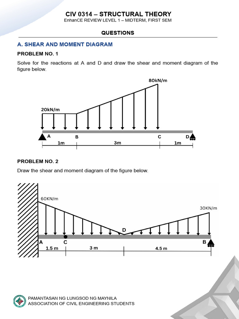 EnhanCE L1 - THEORY OF STRUCTURES | PDF | Beam (Structure) | Mechanics