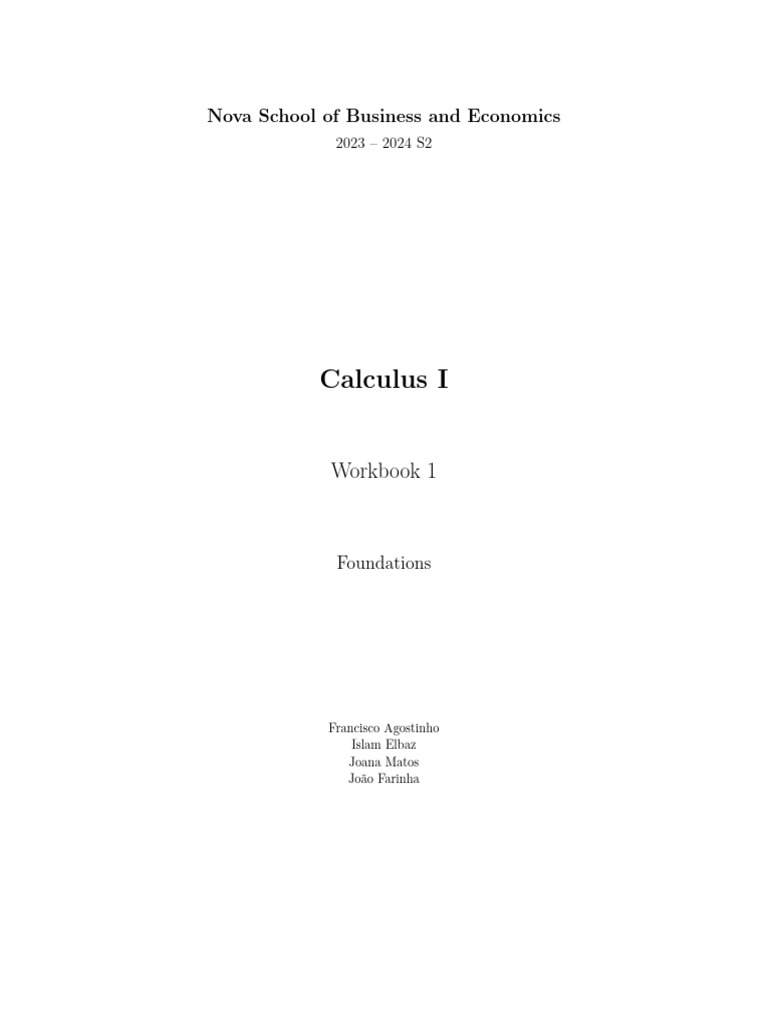 Calculus I Workbook: Logic & Topology | PDF | Mathematical Analysis ...