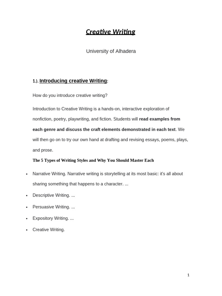 Creative Writing | PDF | Creative Writing | Punctuation
