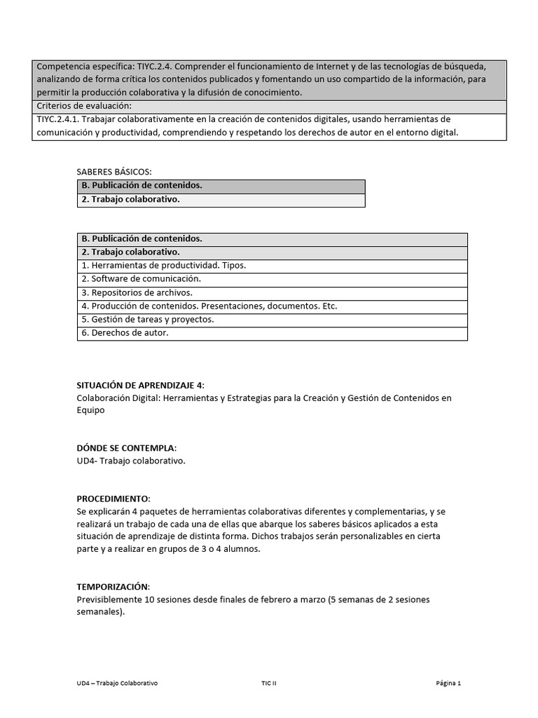 UD4 - Trabajo Colaborativo | PDF