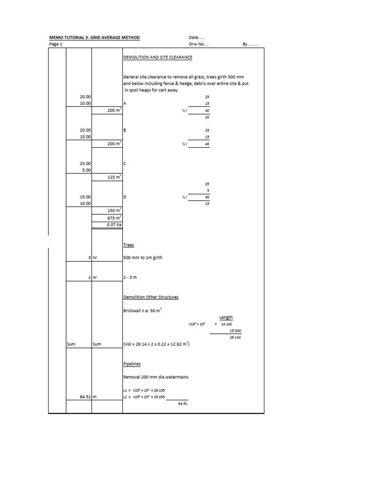 Memo Tutorial 3 - Grid Average Method | PDF