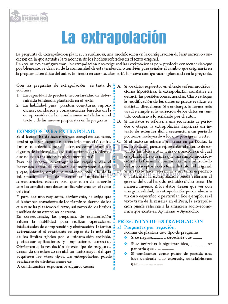 EXTRAPOLACION | PDF