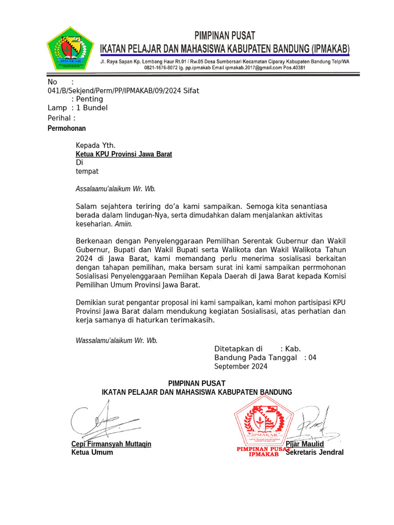 Proposal Kpu Jabar Ipmakab | PDF