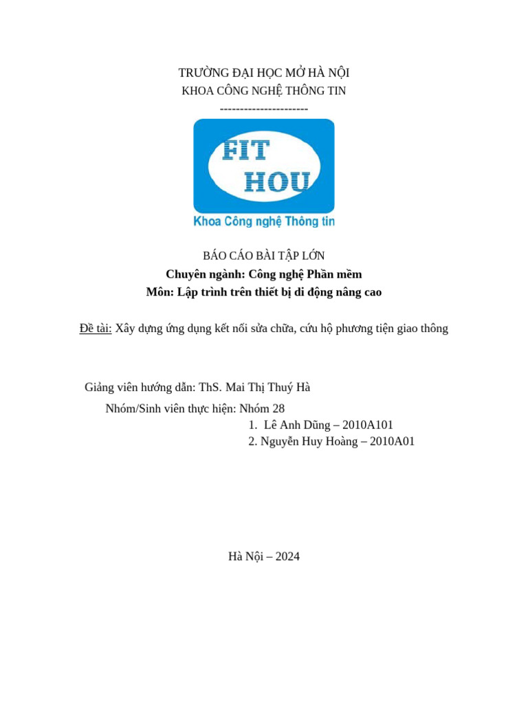 BTL Android NC - Nhom 24 | PDF