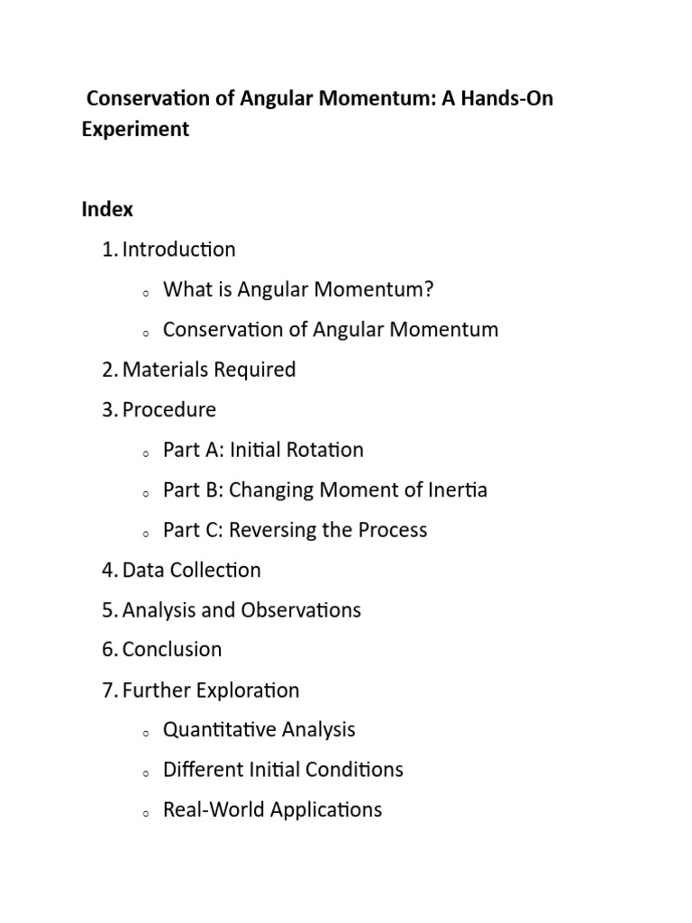 Conservation of Angular Momentum 2 | PDF | Angular Momentum | Rotation