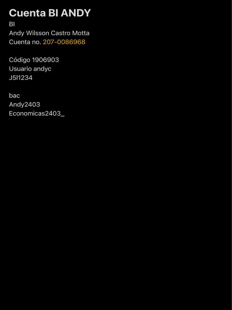 Cuenta Bi Andy | PDF