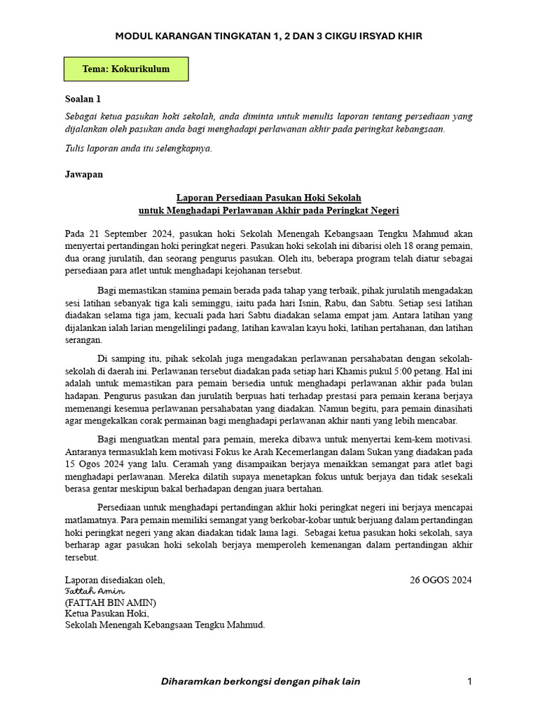 Modul Karangan Pt3 Deepavali 3 | PDF