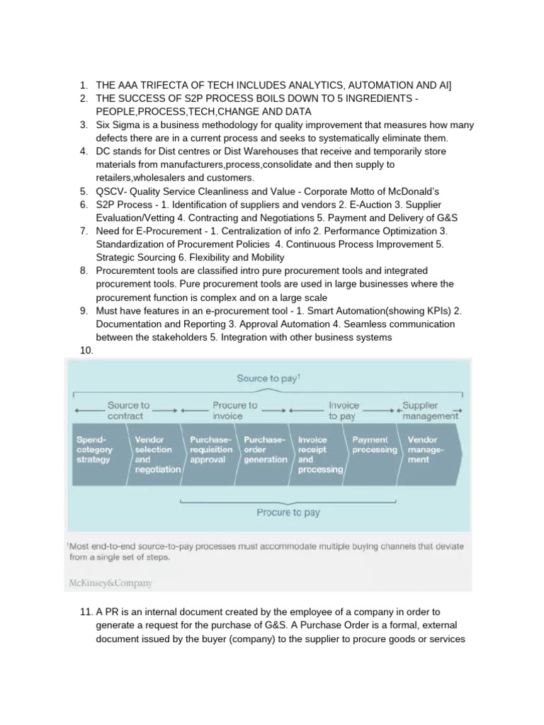 IMP Points of S2P Process | PDF | Procurement | Enterprise Resource ...