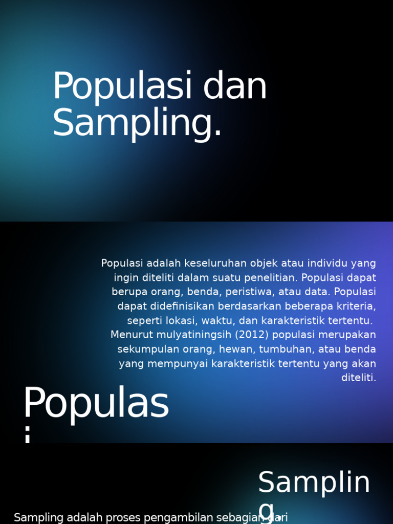 Populasi Dan Sampling | PDF