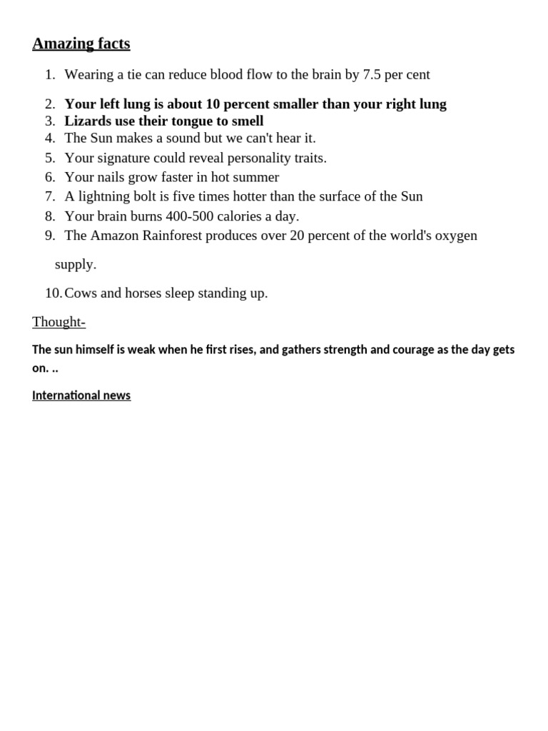 Amazing Facts | PDF