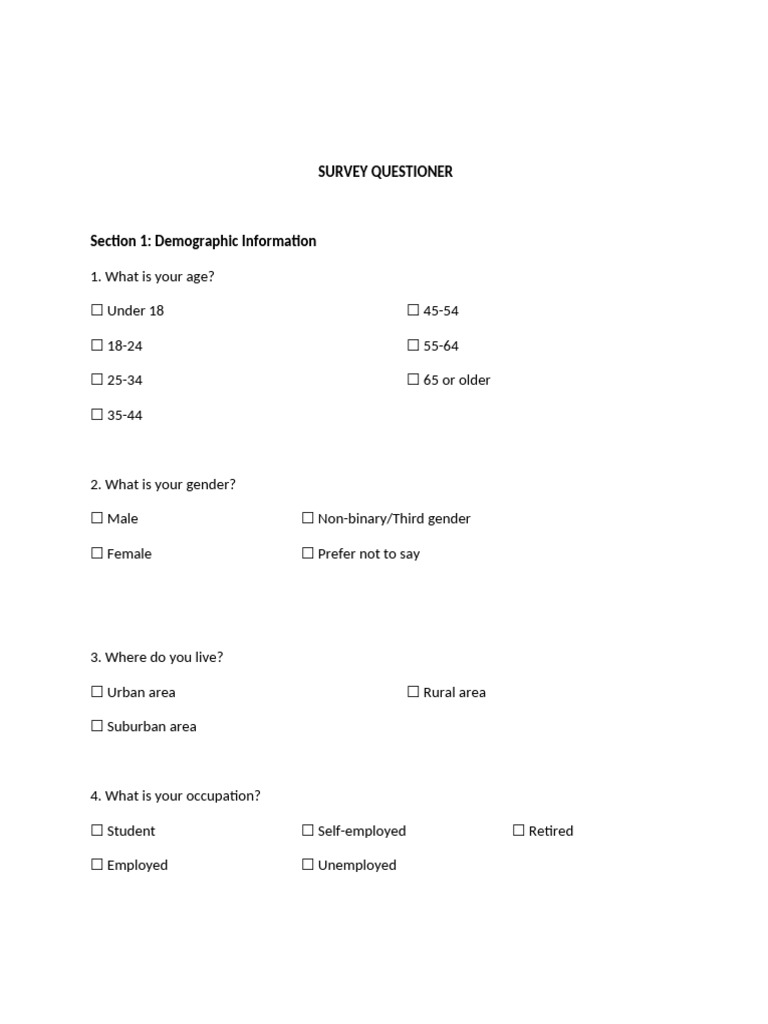 SURVEY QUESTION-WPS Office | PDF | Economies | Marketing
