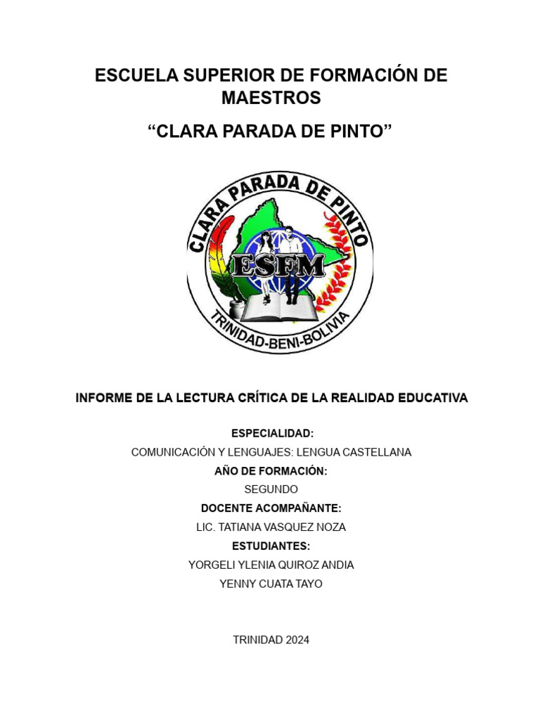 Informe PEC 2024 | PDF | Salón de clases | Enseñando