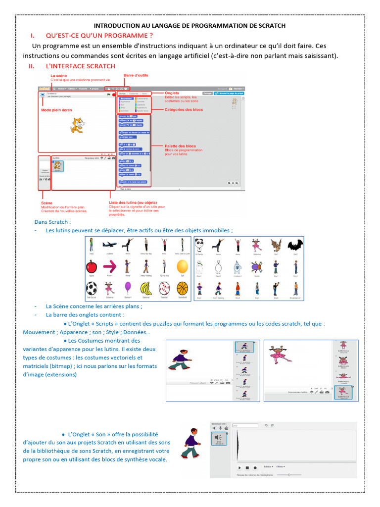 Découverte de Scratch pour Débutants | PDF | Scratch (Langage de programation) | Programme ...