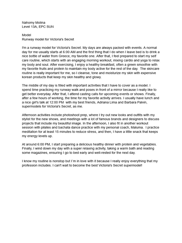 Nahomy ProfessionalRoutine | PDF