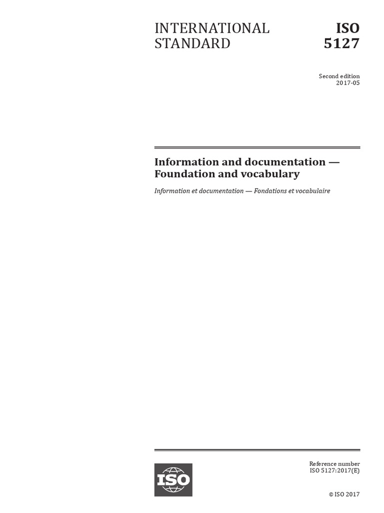 Iso 5127 2017 en PDF | PDF | Knowledge | International Organization For ...