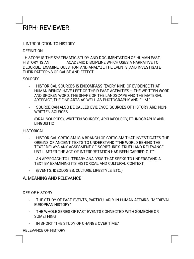 RIPH-REVIEWER | PDF | Philippines