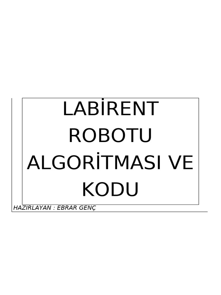 Labirent Robot | PDF