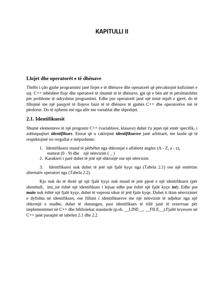 Kapitulli II (Komplet) | PDF