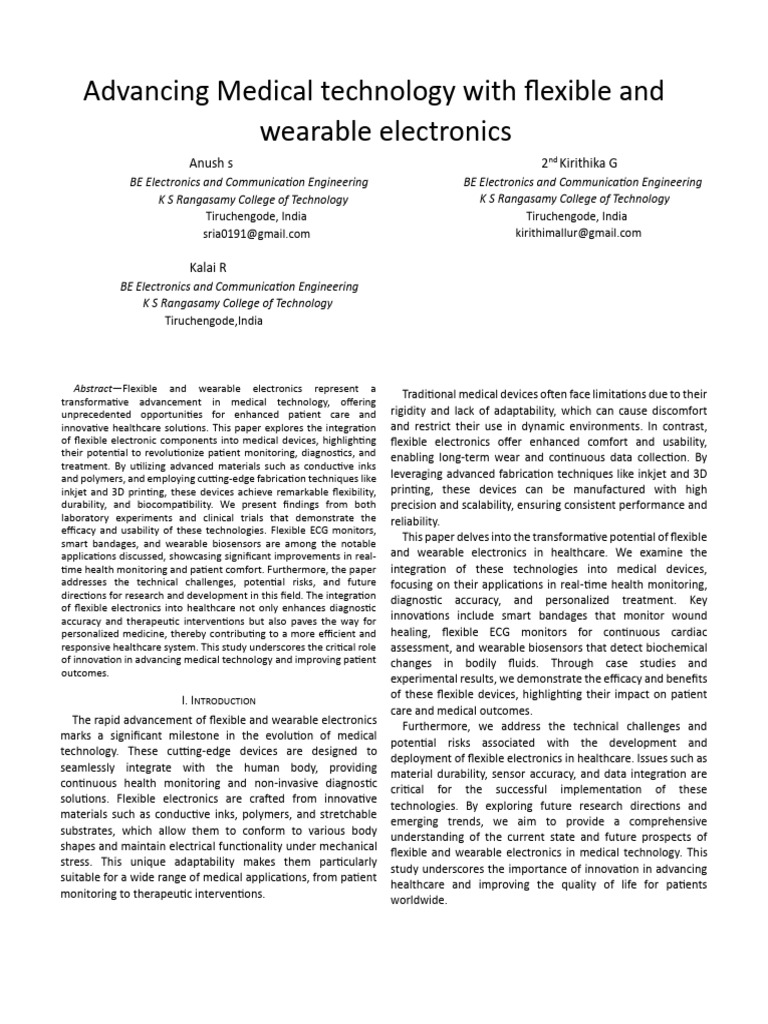 IEEE Conference Template 1 | PDF | Monitoring (Medicine) | Wearable ...