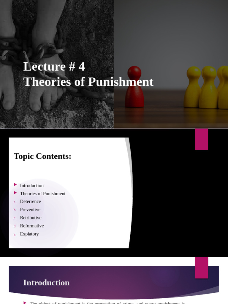 Lec # 4, Theories of Punishment | PDF | Punishments | Crimes