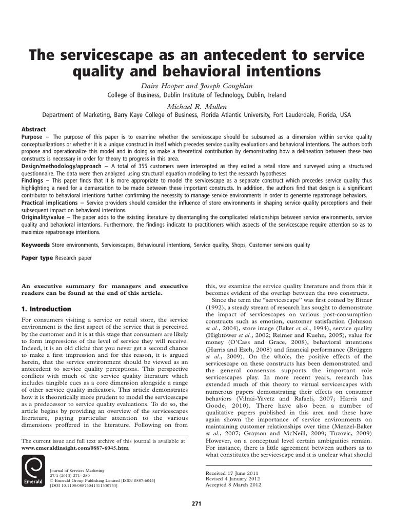 JC Servicescape Antecedent | PDF