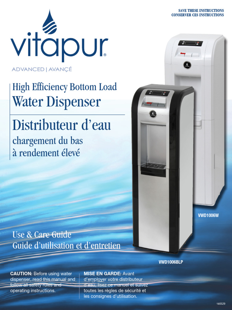 Water Dispenser Distributeur D'eau: High Efficiency Bottom Load | PDF ...