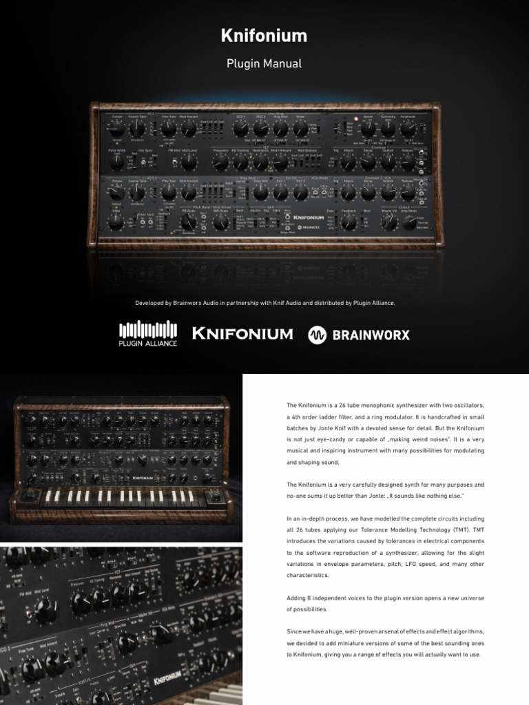 Knif Audio Knifonium Manual | PDF | Frequency Modulation | Pitch (Music)
