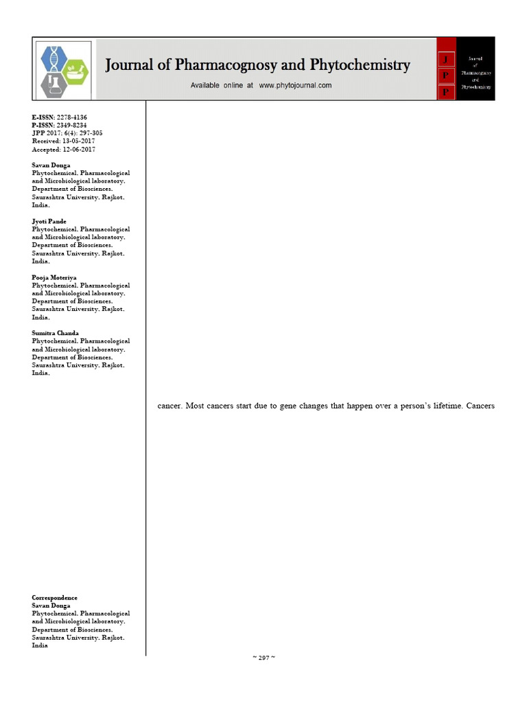 3.in Vitro Cytotoxicity Study of Leaf, Stem and Bark of Pterocarpus ...
