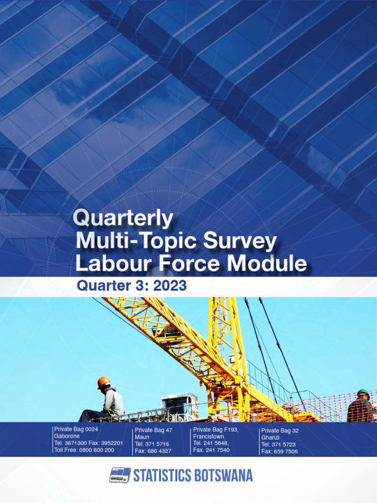 Quarterly Multi-Topic Survey- Labour Force Module Q3, 2023 | PDF | Unemployment | Labour Economics