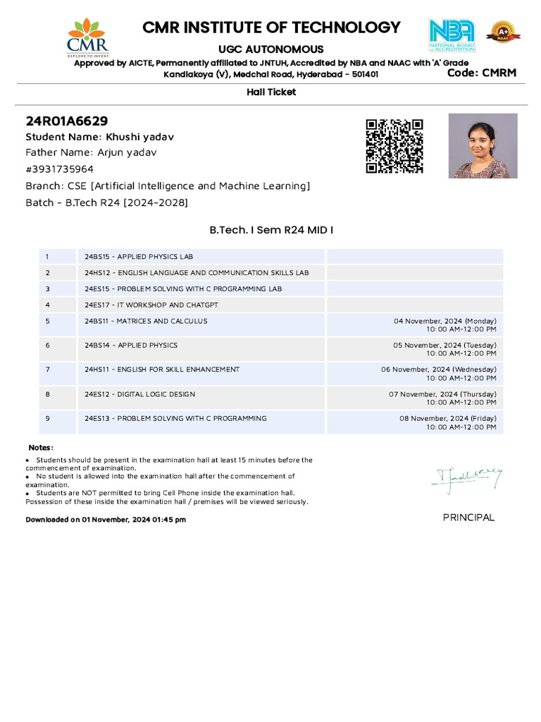 CMR Institute of Technology: Ugc Autonomous | PDF | Intelligence ...