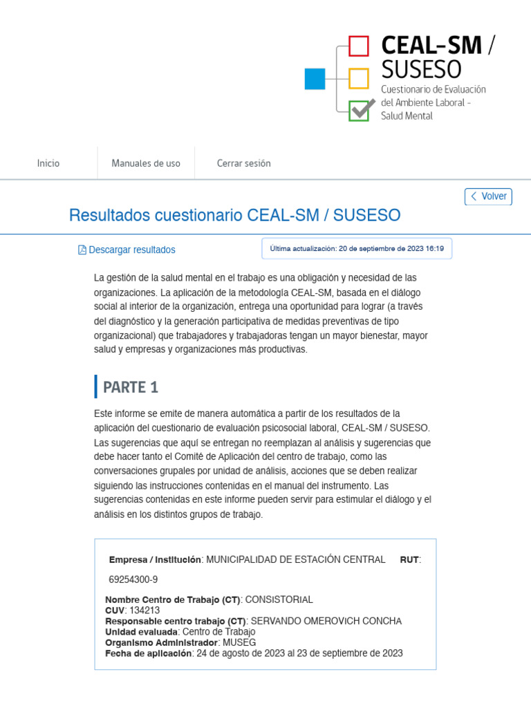 SUSESO – CEAL | PDF | Riesgo