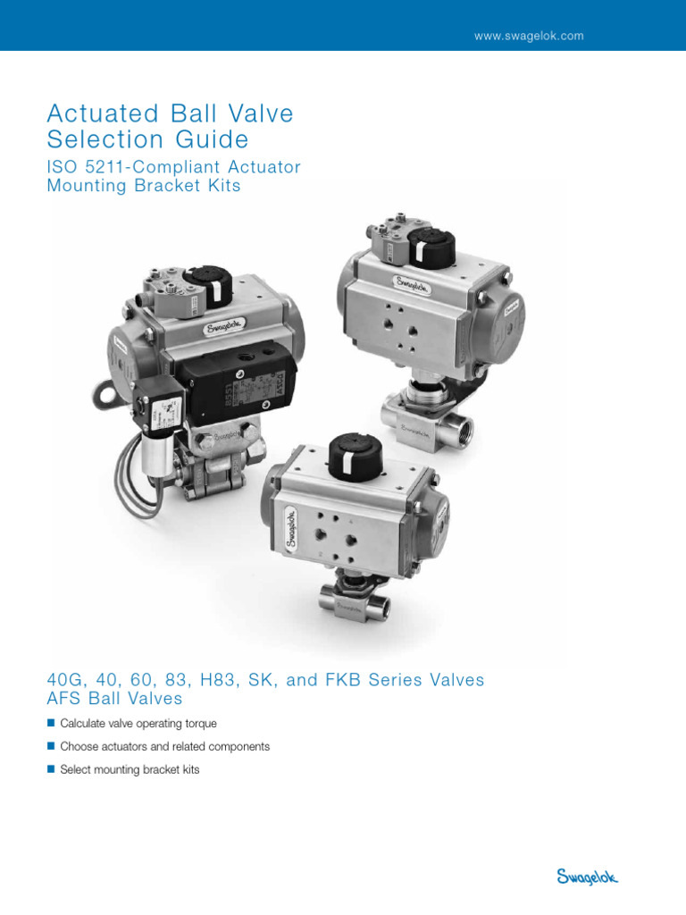Actuated Ball Valve Selection Guide | PDF | Valve | Friction