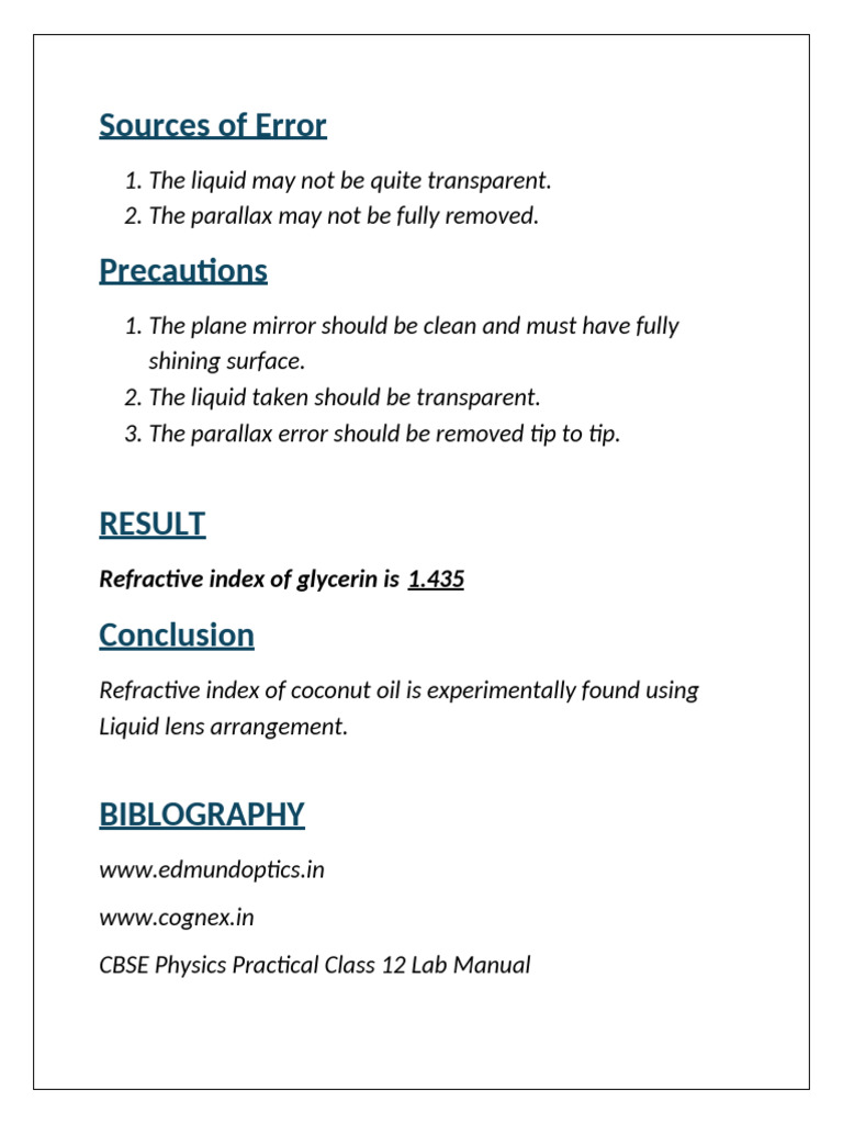 Sources of Error | PDF | Wellness | Science & Mathematics