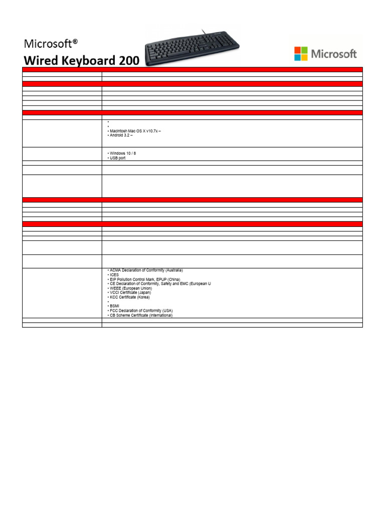 TDS WiredKeyboard200 EOL 3 | PDF | Computer Keyboard | Microsoft Windows