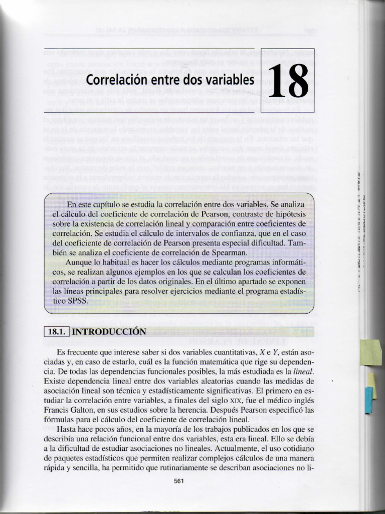 Correlacion Entre Dos Variables Cap 18 | PDF