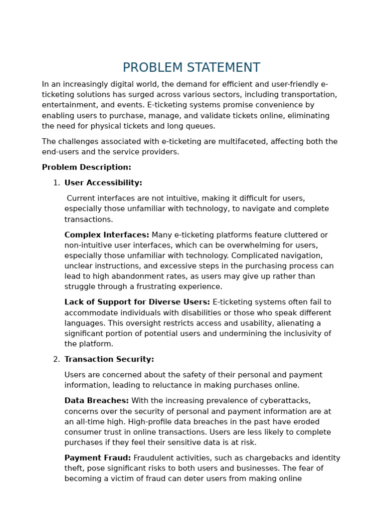 E-Ticketing System SRS Overview | PDF | Use Case | Class (Computer Programming)