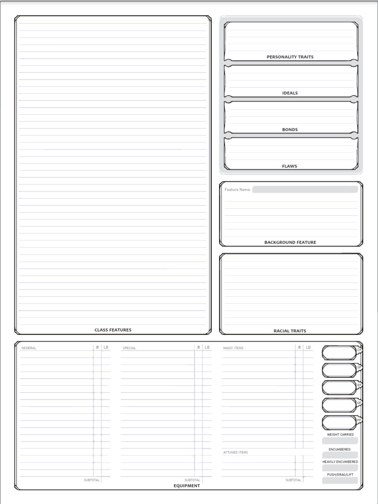 Best Character Sheet 2 | PDF