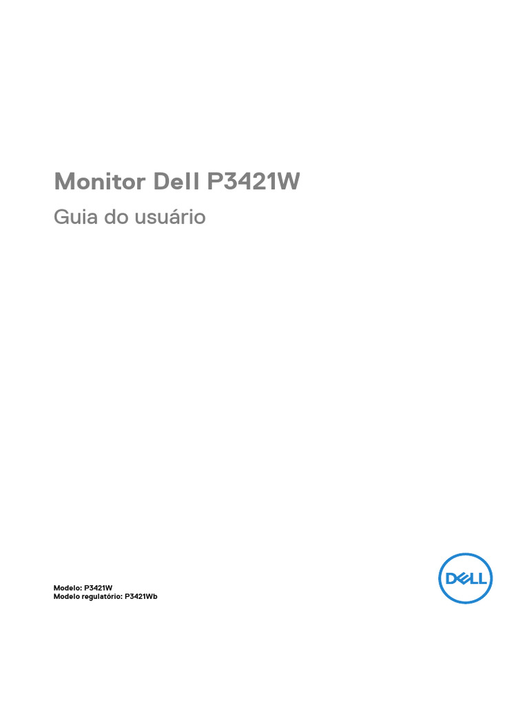 Dell P3421w-Monitor - User's-Guide - PT-BR | PDF | USB | HDMI
