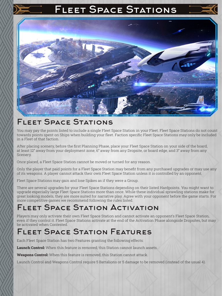 Fleet Space Station Rules and Upgrades | PDF | Gun Turret | Military ...