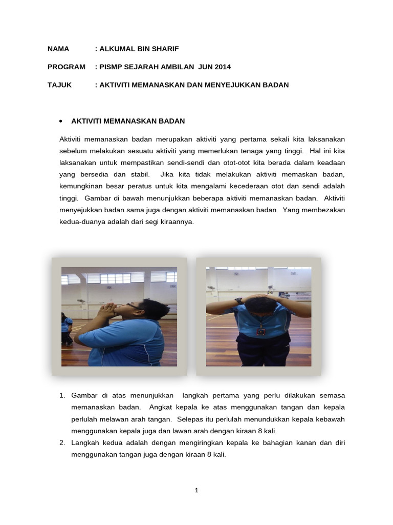 Aktiviti Memanaskan Badan | PDF | Kesehatan Holistik