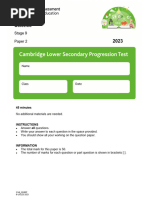 Year 9 Science Mock Exam 2024 | PDF | Atoms | Chemical Elements