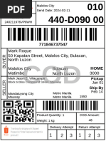 Sample JNT Waybill | PDF