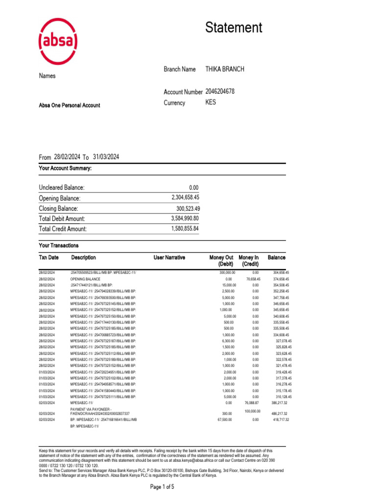 Bank - Statement-10121 | PDF | Debits And Credits | Banks