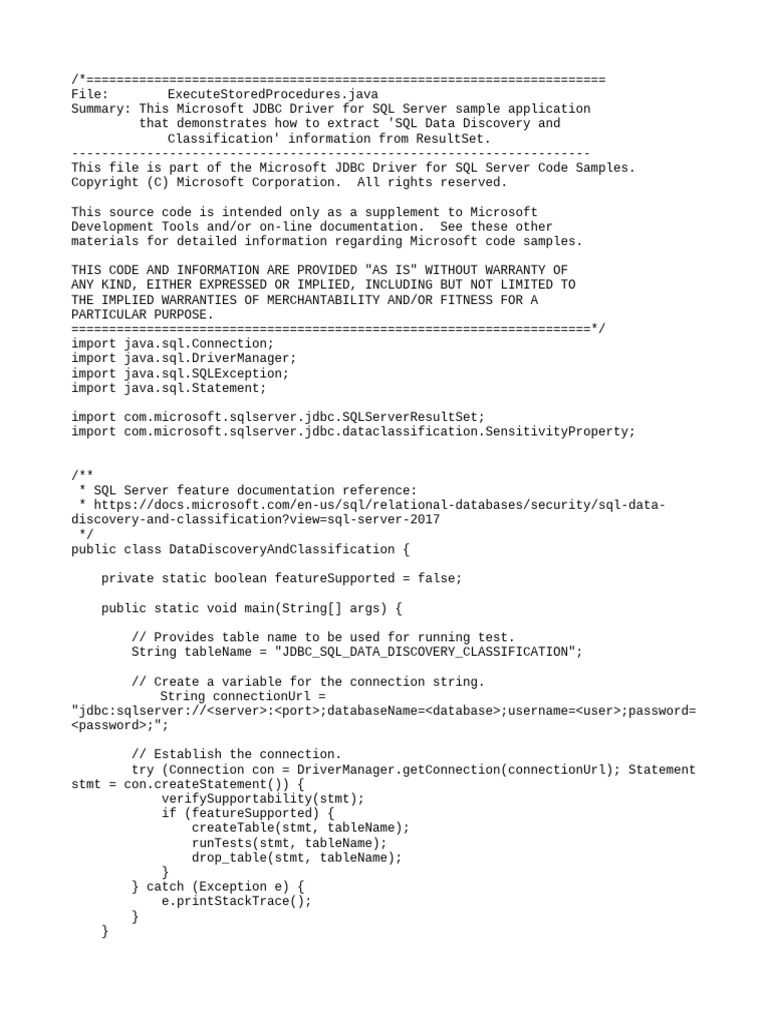 DataDiscoveryAndClassification | PDF | Computer Programming | Software Development