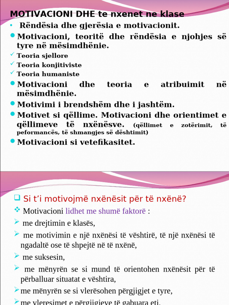Motivacioni Dhe Te Nxenet - Teoria e Atribuimit. | PDF
