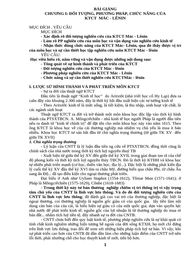 Chuong 1 Doi Tuong | PDF