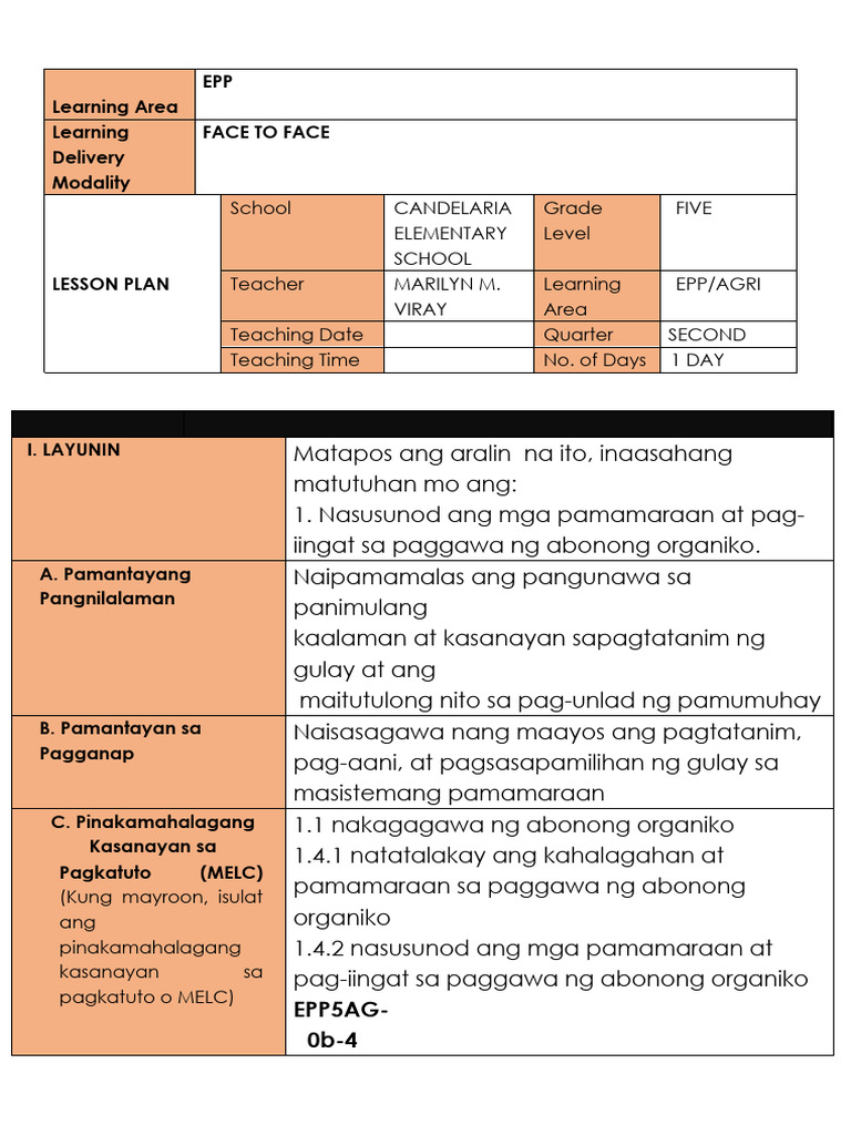 Cot Epp Agri 5 q3 | PDF