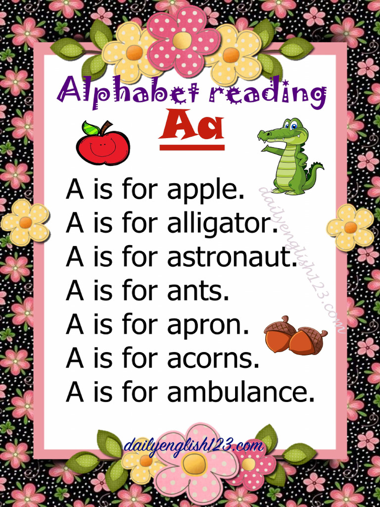 Alphabet Reading A | PDF